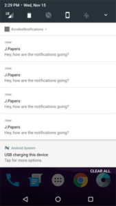 Android Bundled Notifications - Javapapers